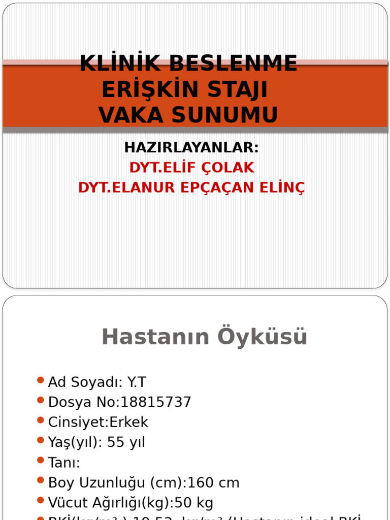 Elif Çolak Vaka Sunumu | PDF