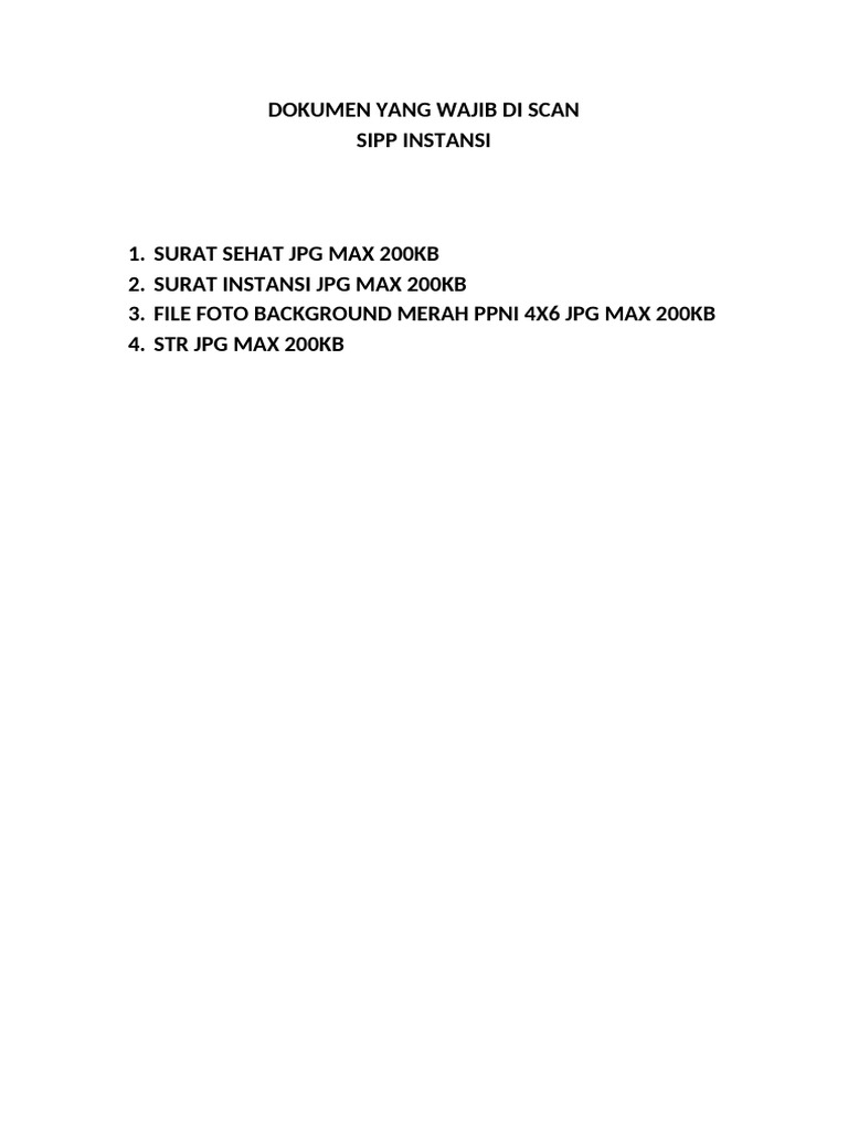 Dokumen Yang Wajib Di Scan | PDF