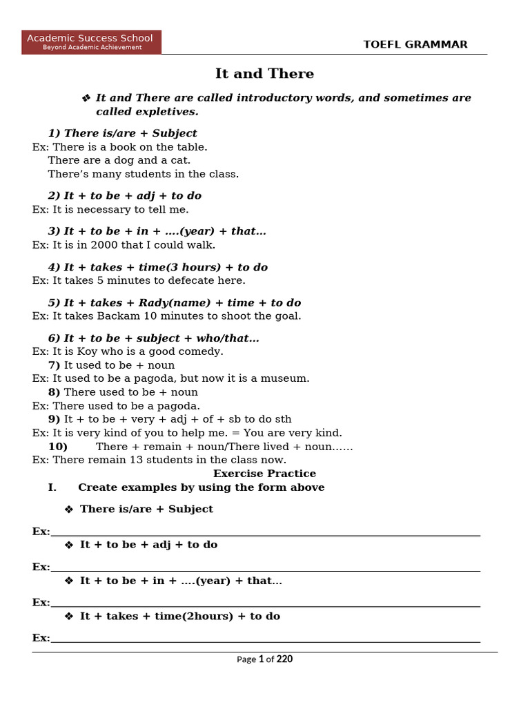 Grammar Toefl | PDF | Subject (Grammar) | Verb