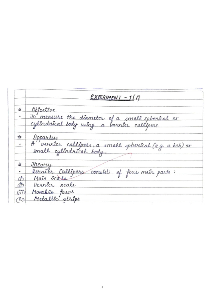 XI Exp. (01) Physics | PDF