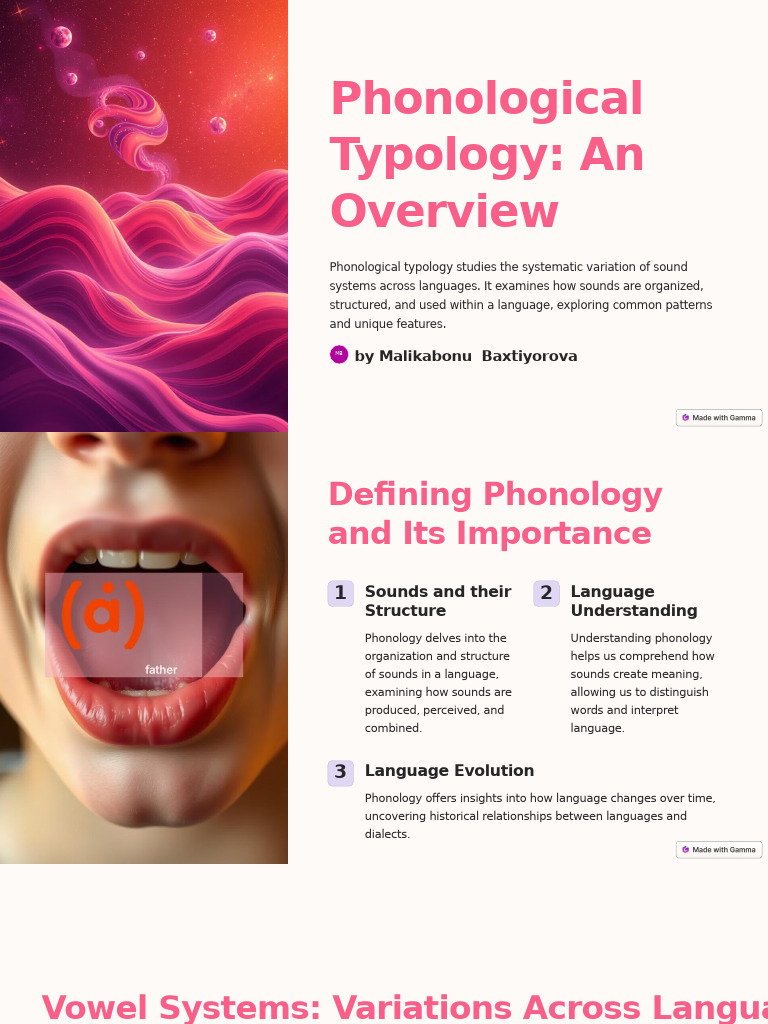 Phonological Typology An Overview | PDF | Syllable | Vowel