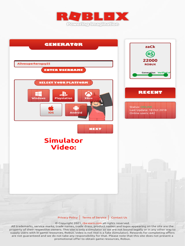 Roblox Tix - Generator Robux | PDF