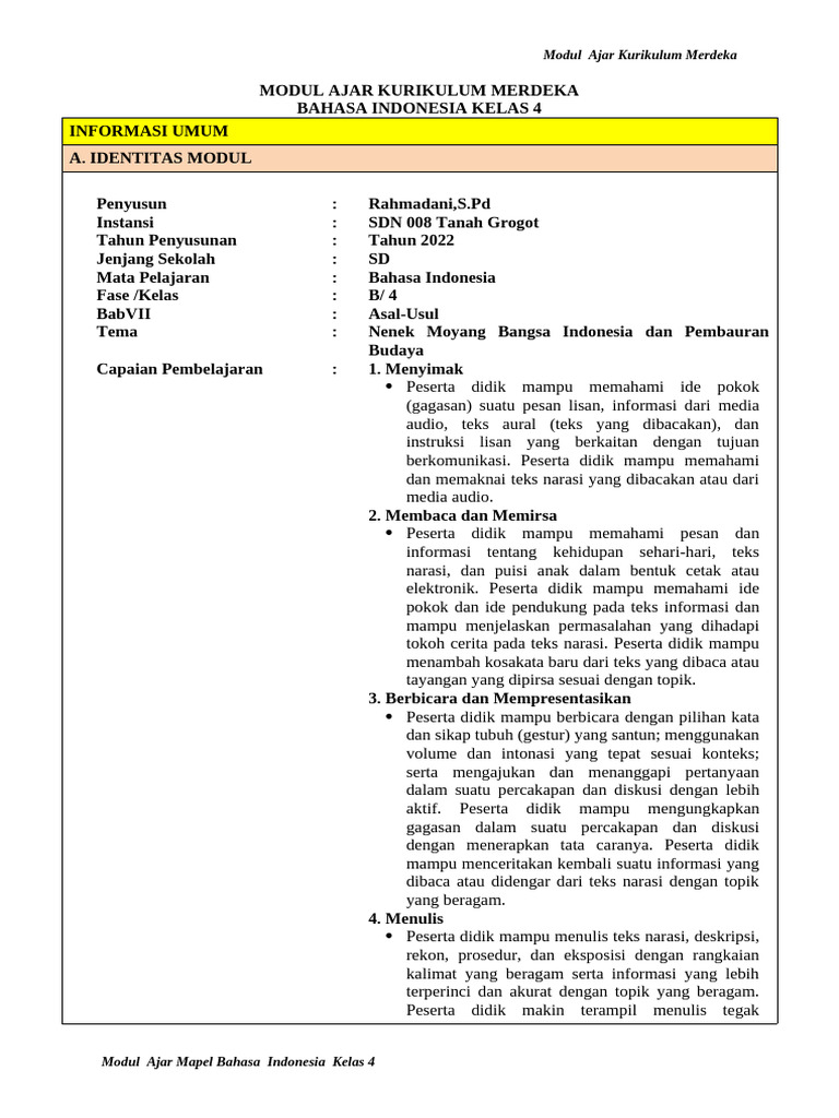 Modul Ajar BAB 7 | PDF