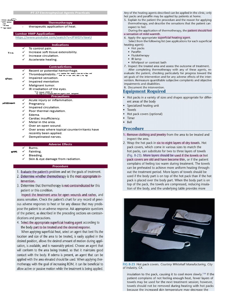 EPA Thermotherapy 1st Pracs | PDF | Diseases And Disorders | Medicine