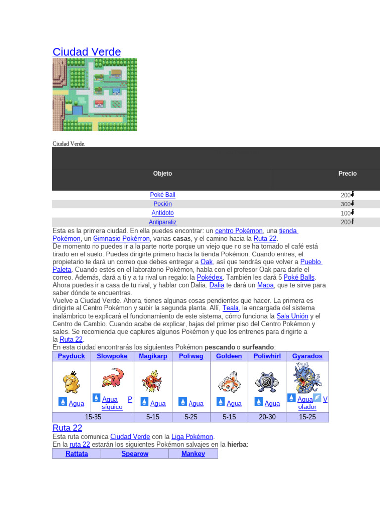 Guia Pokemon Rojo | PDF | Pokémon