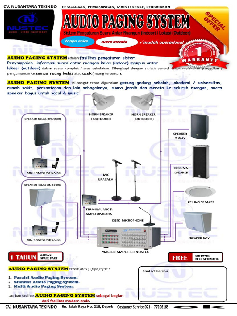 Brosur Audio Paging System | PDF