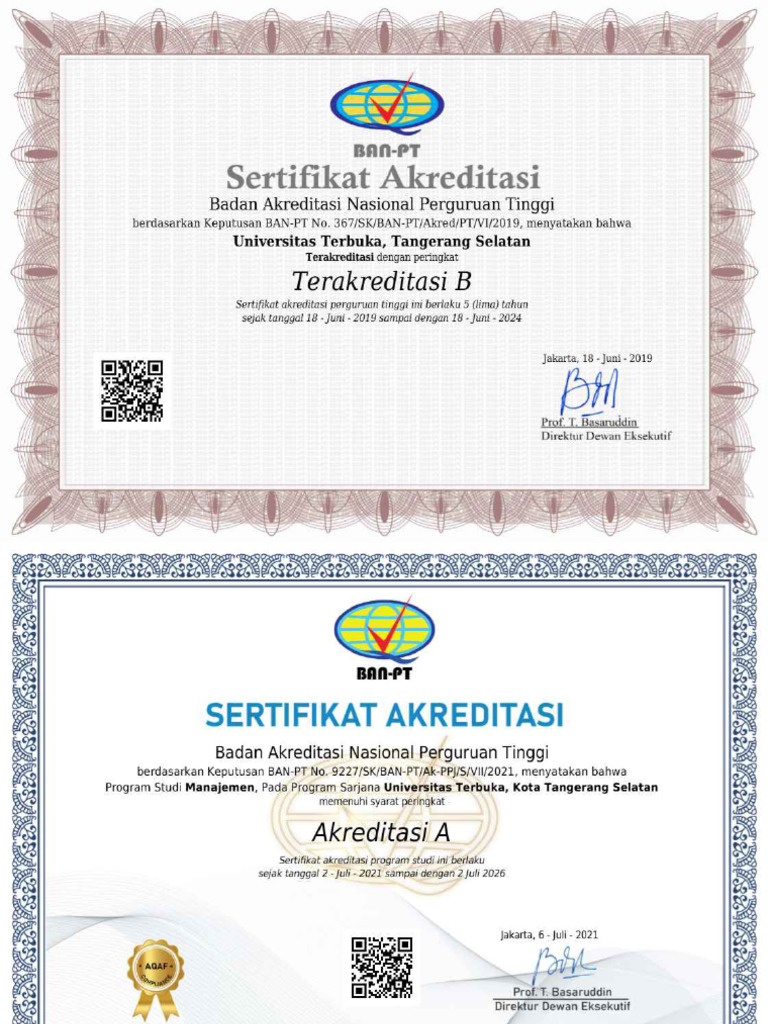 Akreditasi Ban PT Ut | PDF