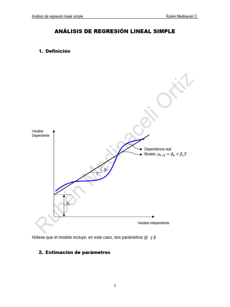 T1 Analisis de Regresion Lineal Simple - Completo | PDF | Regresión lineal | Análisis de regresión