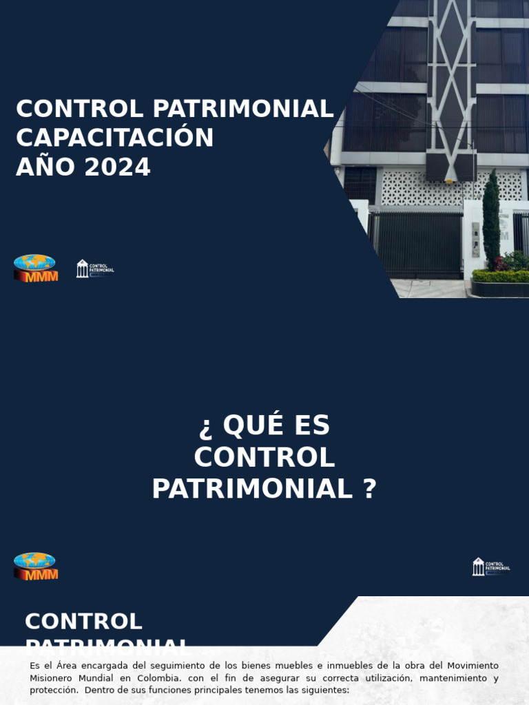 Capacitacion 2024 Control Patrimonial | PDF | Información | Propiedad