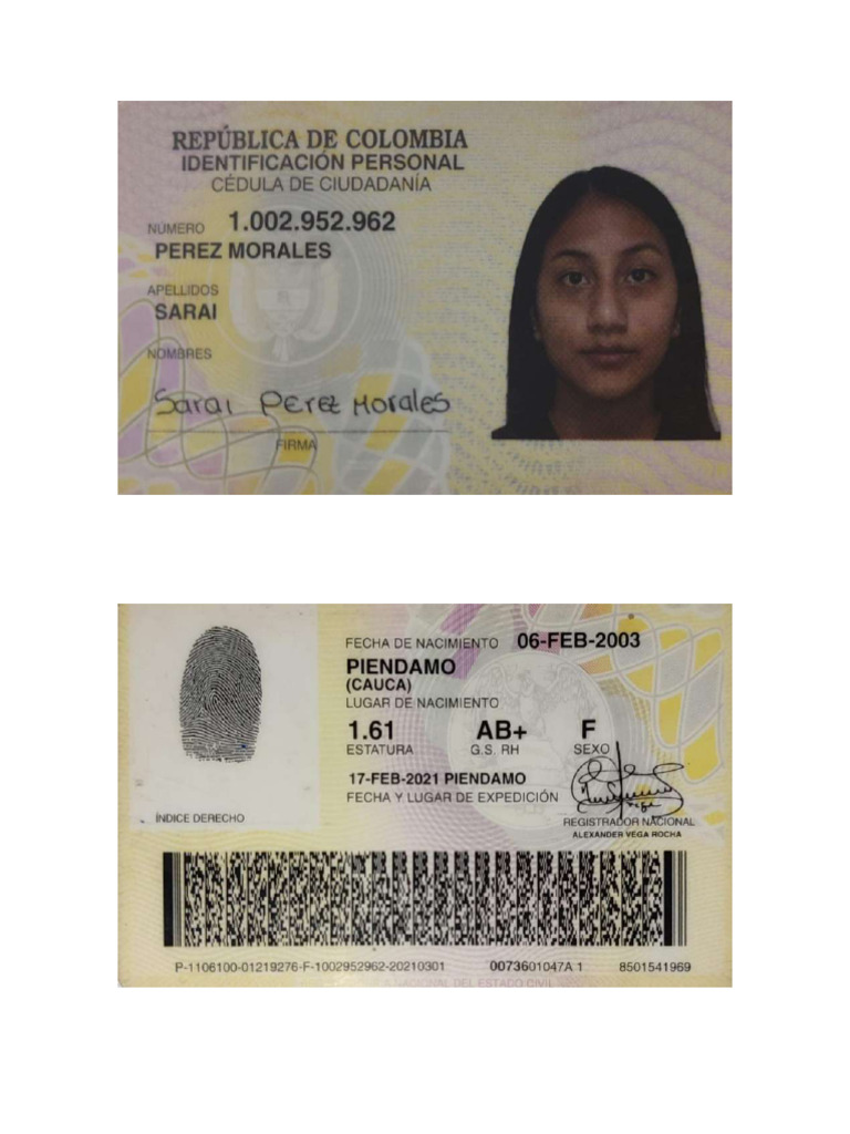 Cedula de Ciudadania | PDF