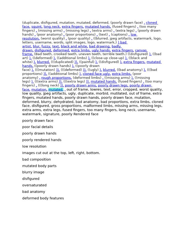 Negative Prompts | PDF