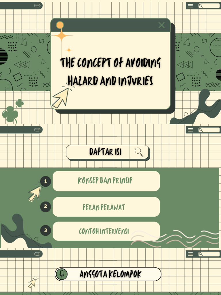 Kelompok 9_ The concept of Avoiding hazards and injuries | PDF