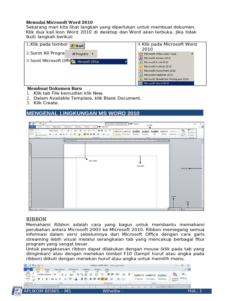 Panduan Lengkap MS Word 2010 | PDF