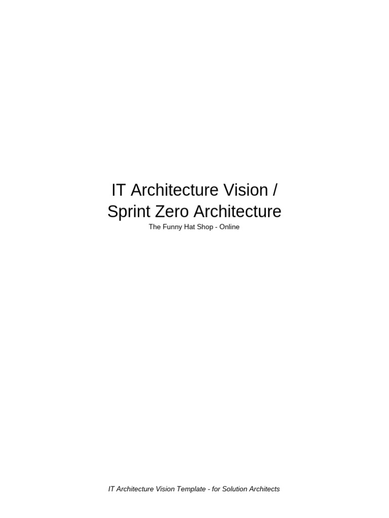 IT Architecture Vision - Sample | PDF | Computing | Information Technology