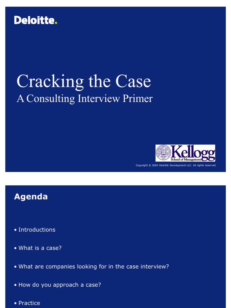 Cracking The Case - Deloitte | PDF