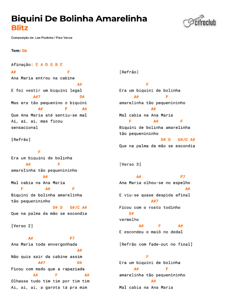 Biquini de Bolinha Amarelinha | PDF