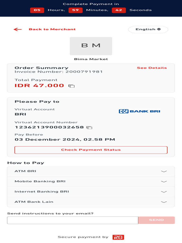 Bima Market Payment Instructions | PDF