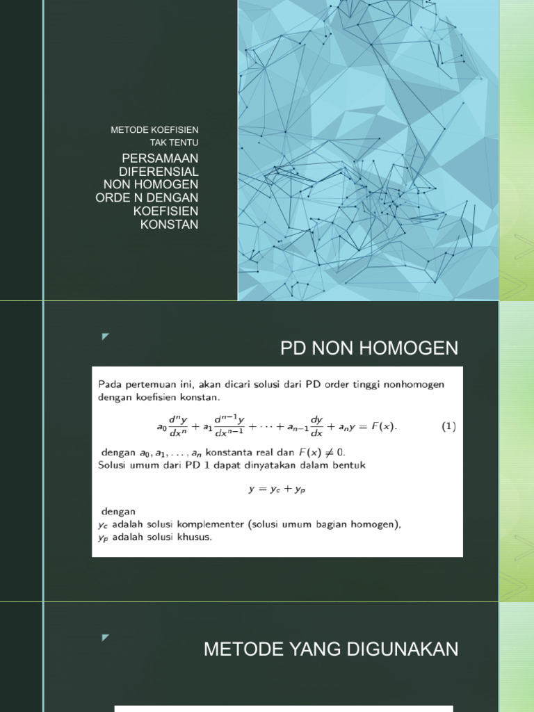 Metode Koefisien Tak Tentu | PDF