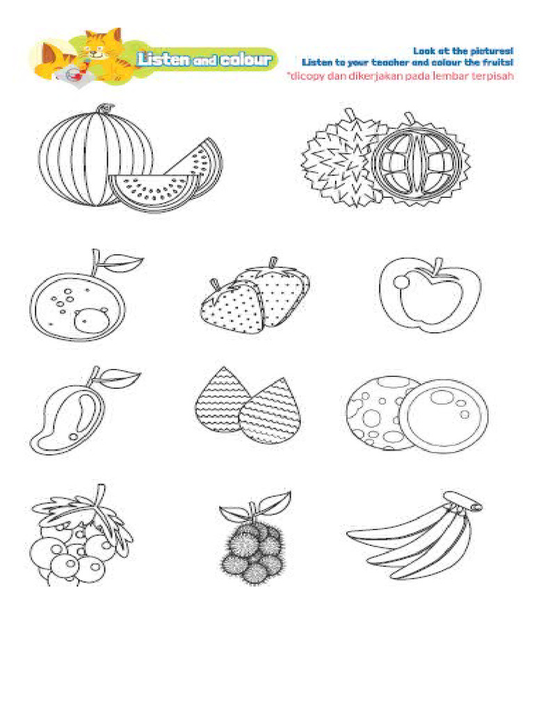 Coloring Fruits | PDF