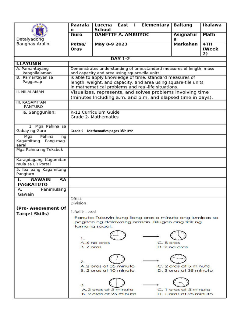 Math 2 Quarter 4 Week 2 MAY 8 9 With Wrksheet | PDF