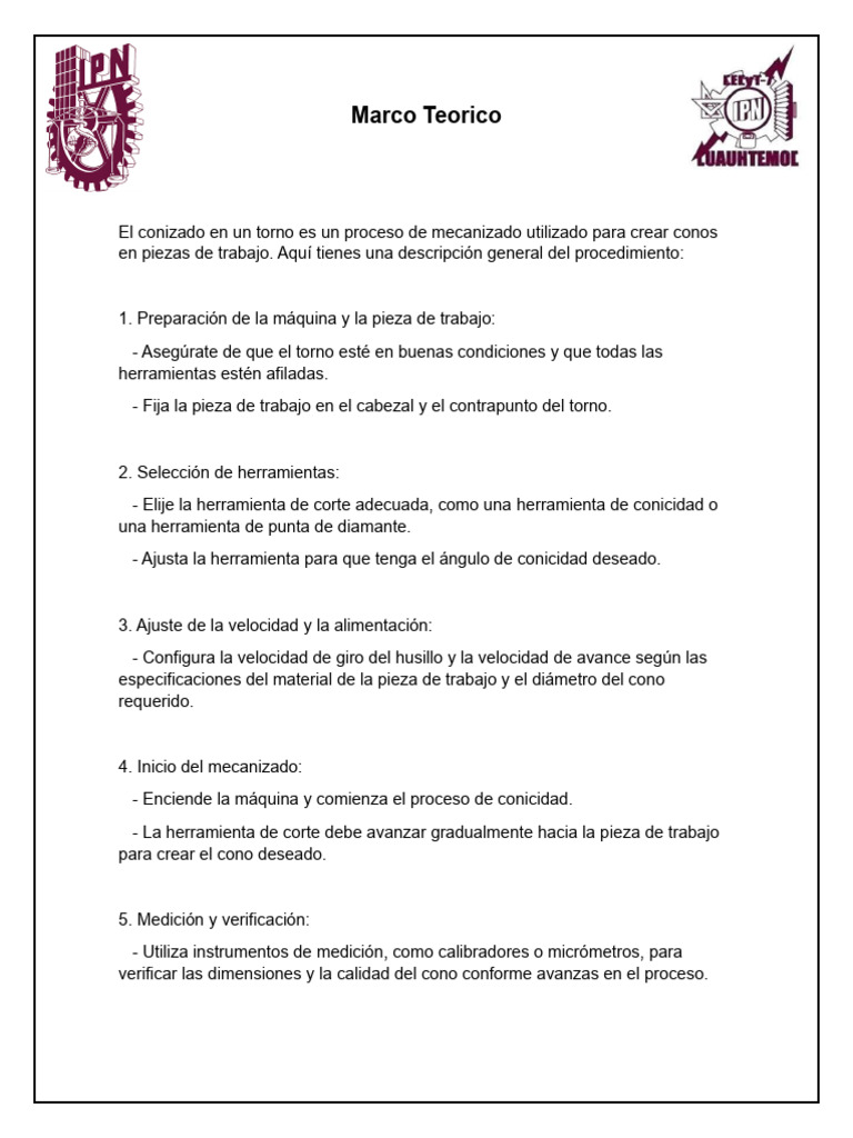 Marco Teorico Practica 3C Maquinas y Herramientas | PDF | Mecanizado | Sector secundario de la ...