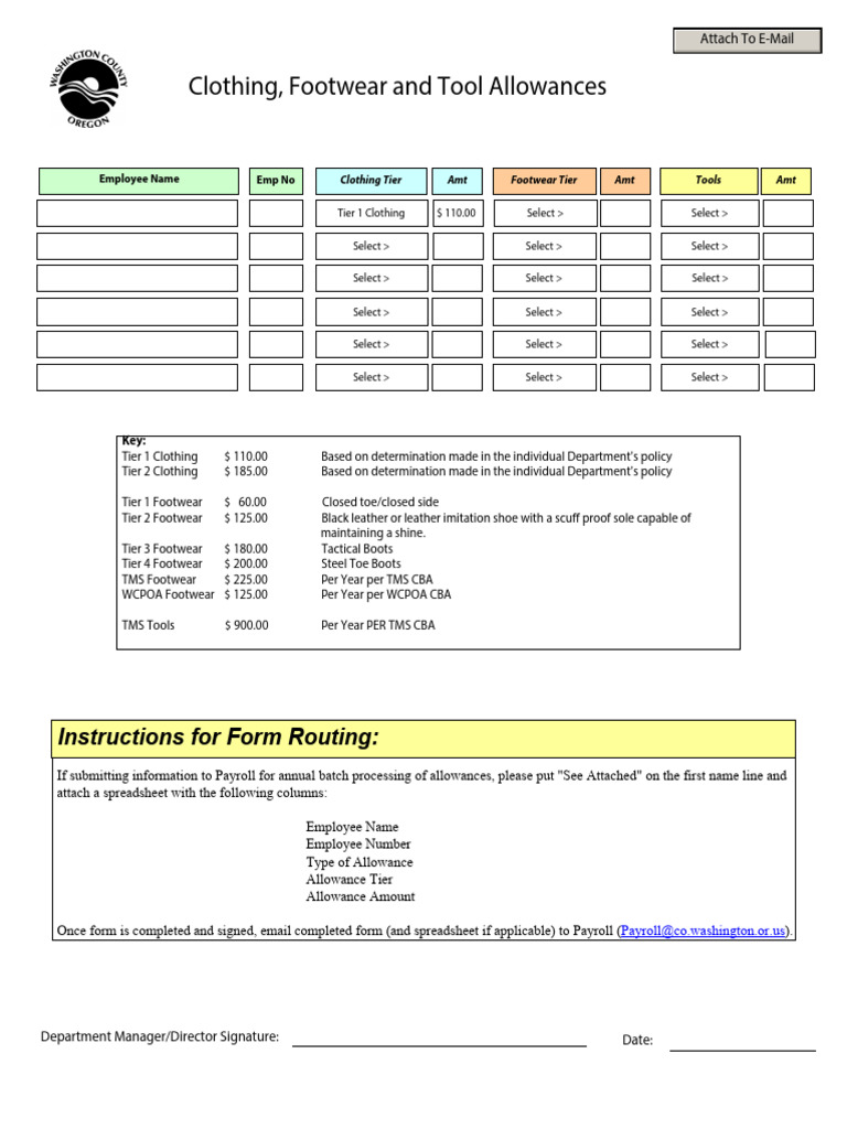 Footwear and Clothing Allowance Guide | PDF | Footwear | Shoe