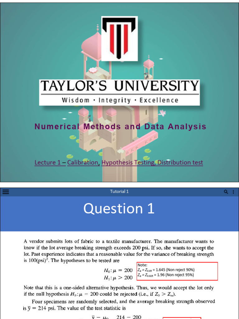 Tutorial 1 Solutions. | PDF | Tests | Evaluation Methods