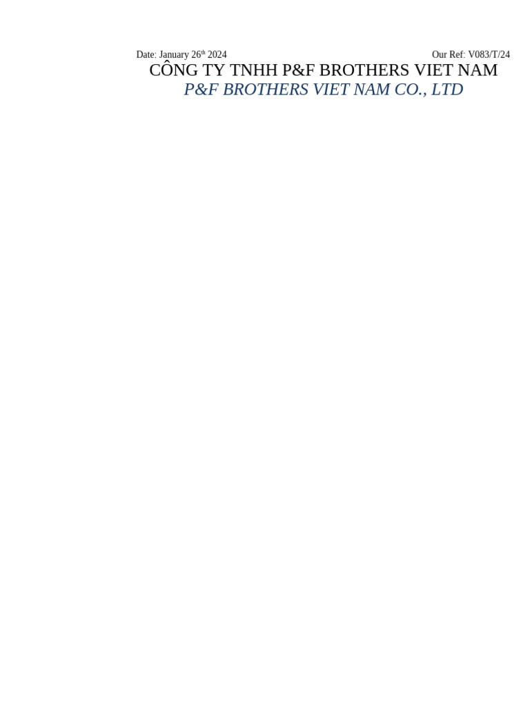 Rotoaccess VN - Quotation Mima Truck For P&F Brothers | PDF