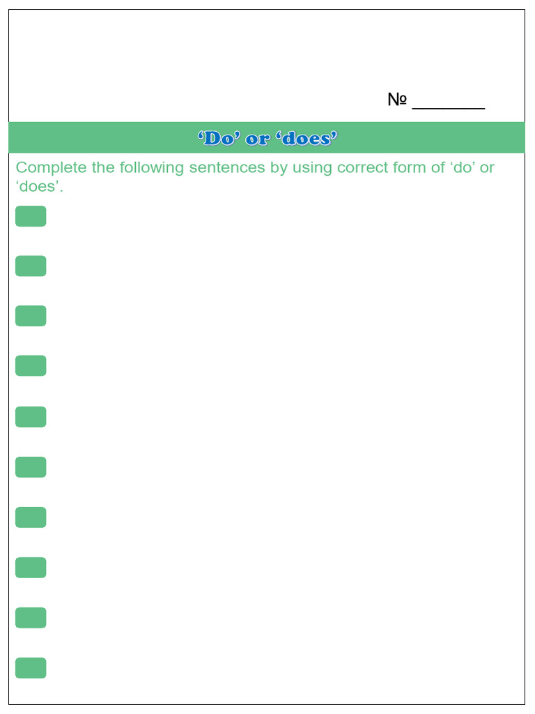 Unit 28A_The Simple Pesent Yes No Questions Worksheets | PDF