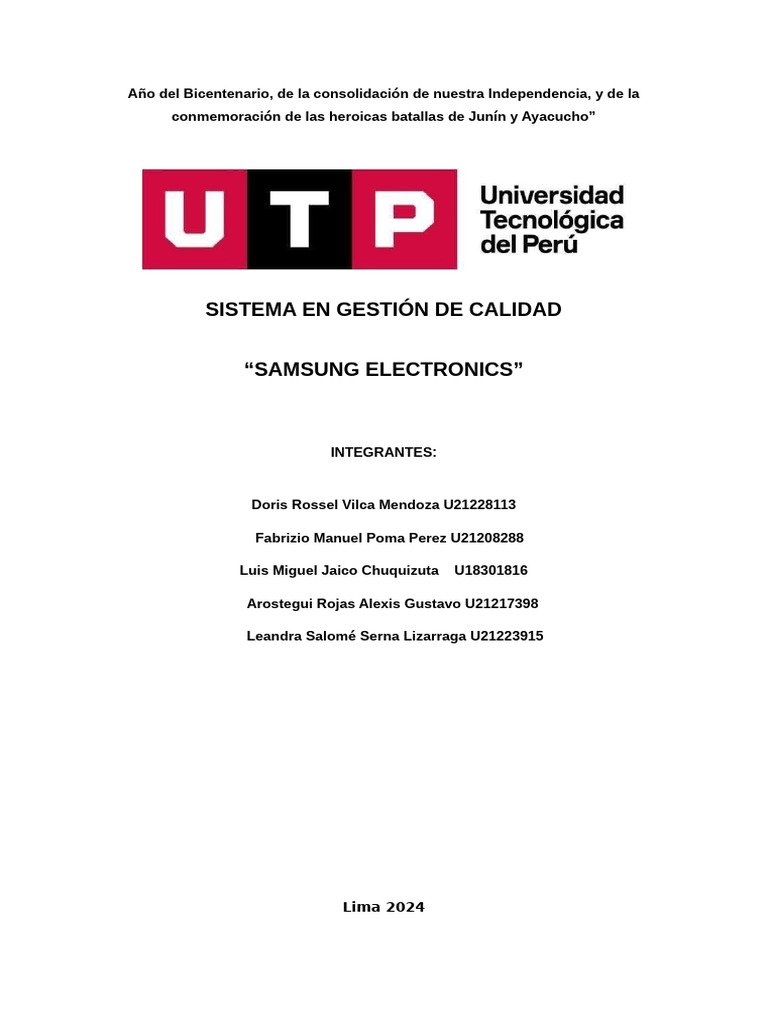 Políticas de Calidad en Samsung Electronics | PDF | Calidad (comercial ...