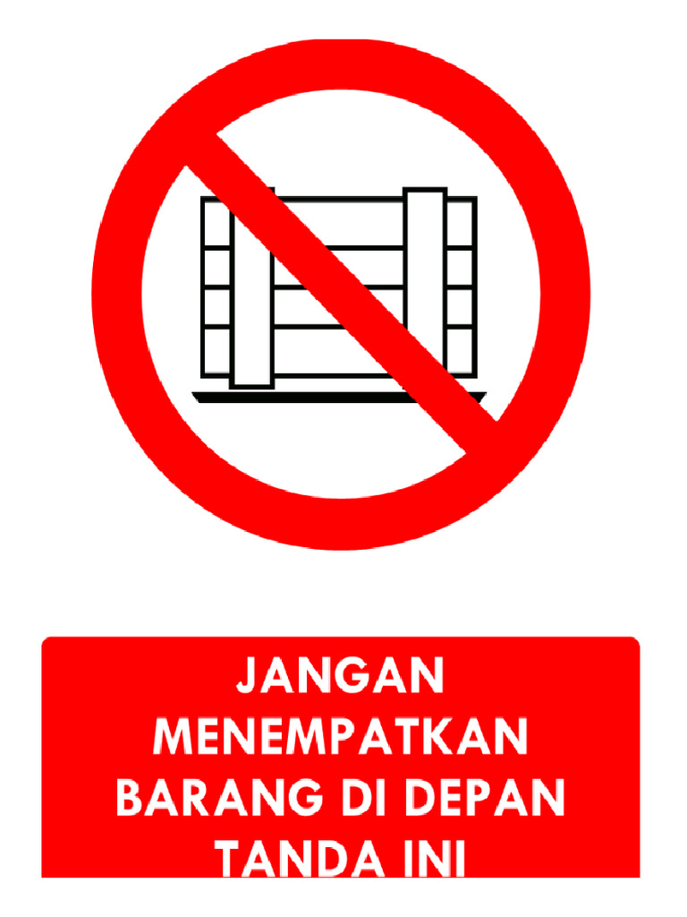 Sign Jangan Menaruh Barang Didepan Tanda | PDF