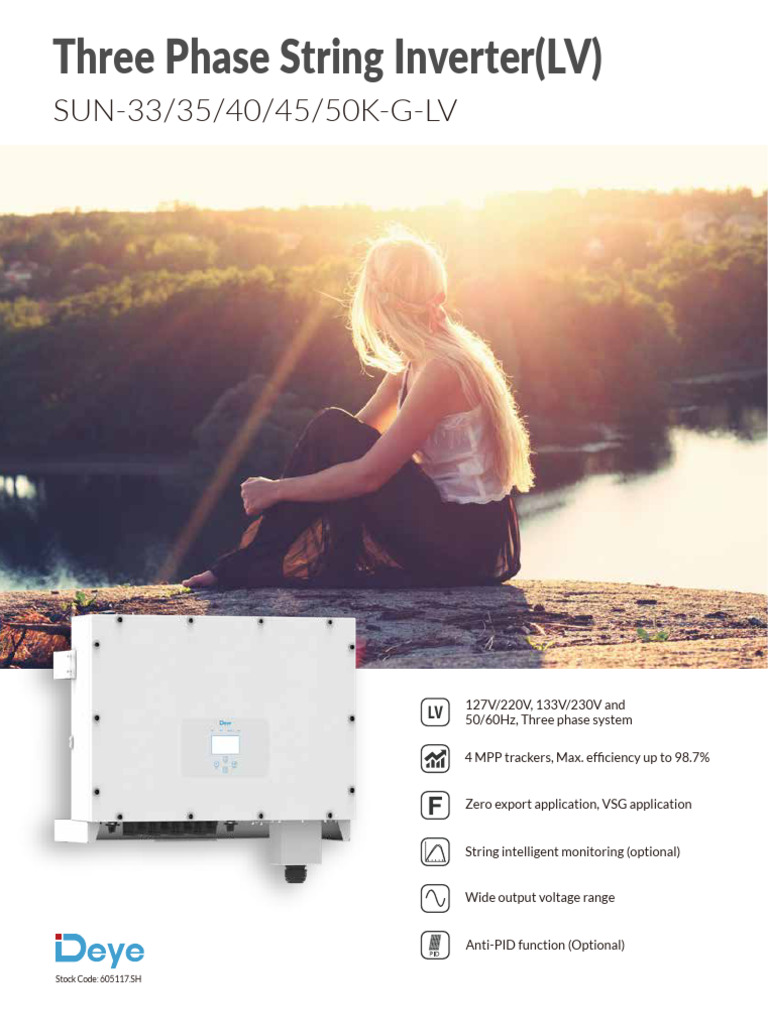 Datasheet - Sun 35 50k G LV - 240722 - en | PDF | Mains Electricity ...