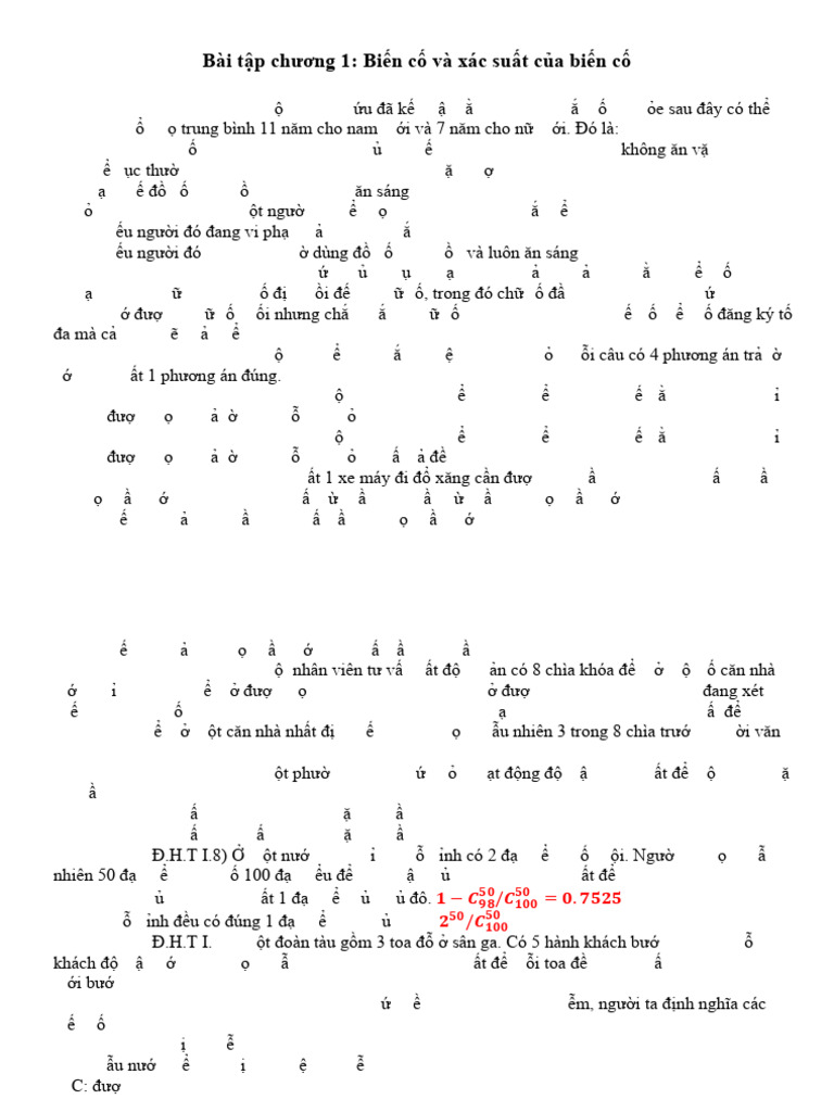 Lec04 BaiTapChuong1 DapAn | PDF