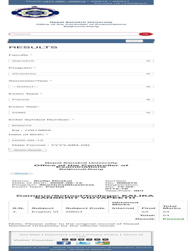 Office of The Controller of Examinations, OCE-Nepal Sanskrit University ...