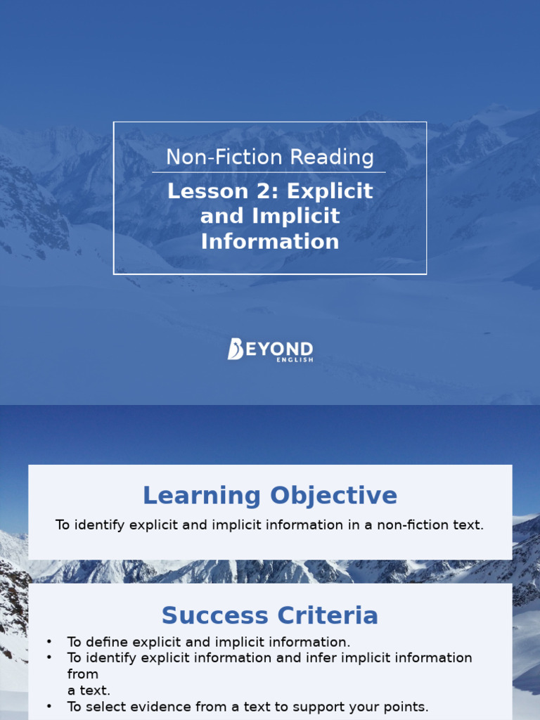 Non-Fiction Reading L2 PowerPoint | PDF | Antarctica