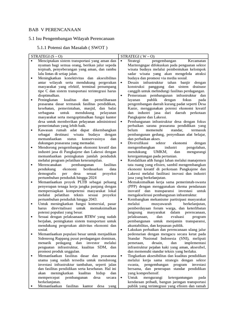 Perencanaan (Swot) - 1 | PDF