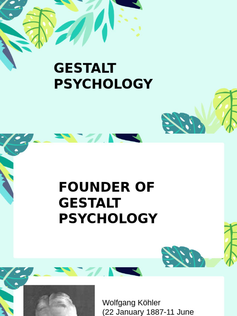 Overview of Gestalt Psychology Principles | PDF