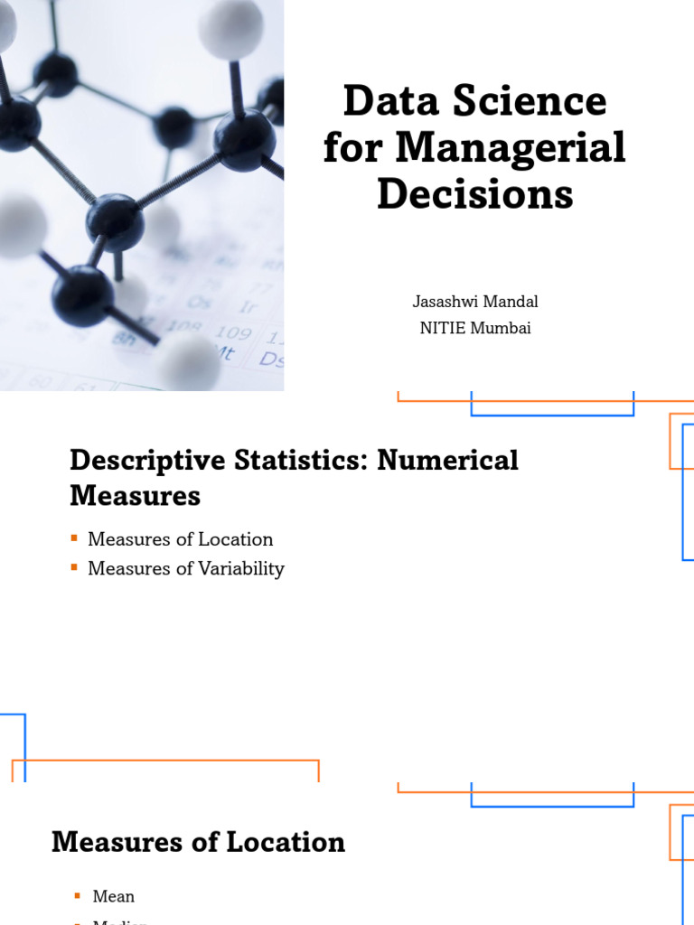 Descriptive Statistics - Numerical Measure | PDF | Quartile | Mean