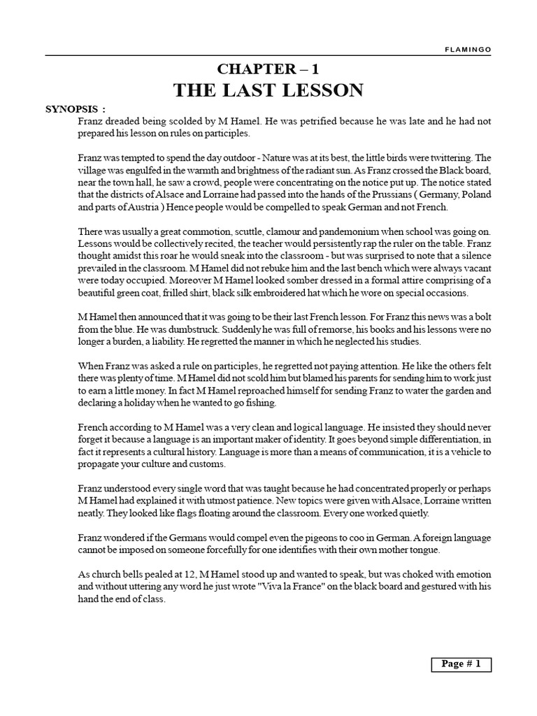 02 English Ch-1 to 6 Flamingo | PDF