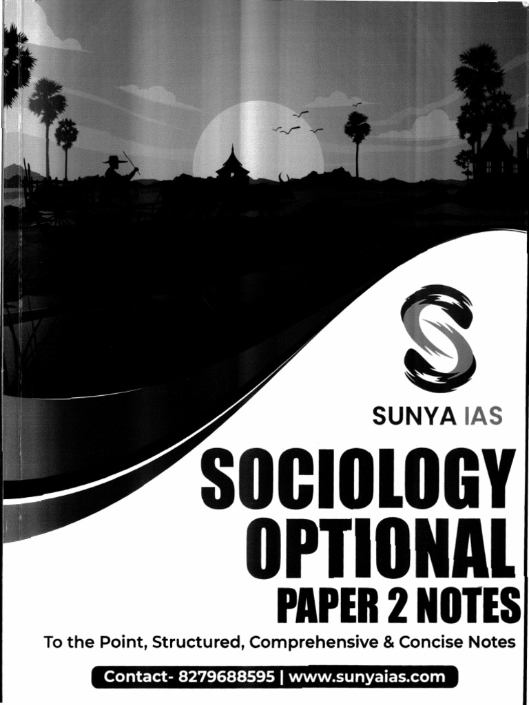Sunya IAS Sociology Paper 2 Notes | PDF | Sociology | Society