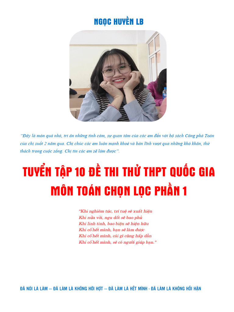 10 Đề Thi Thử Chọn Lọc Thpt Quốc Gia 2019 - Có Giải Chi Tiết | PDF