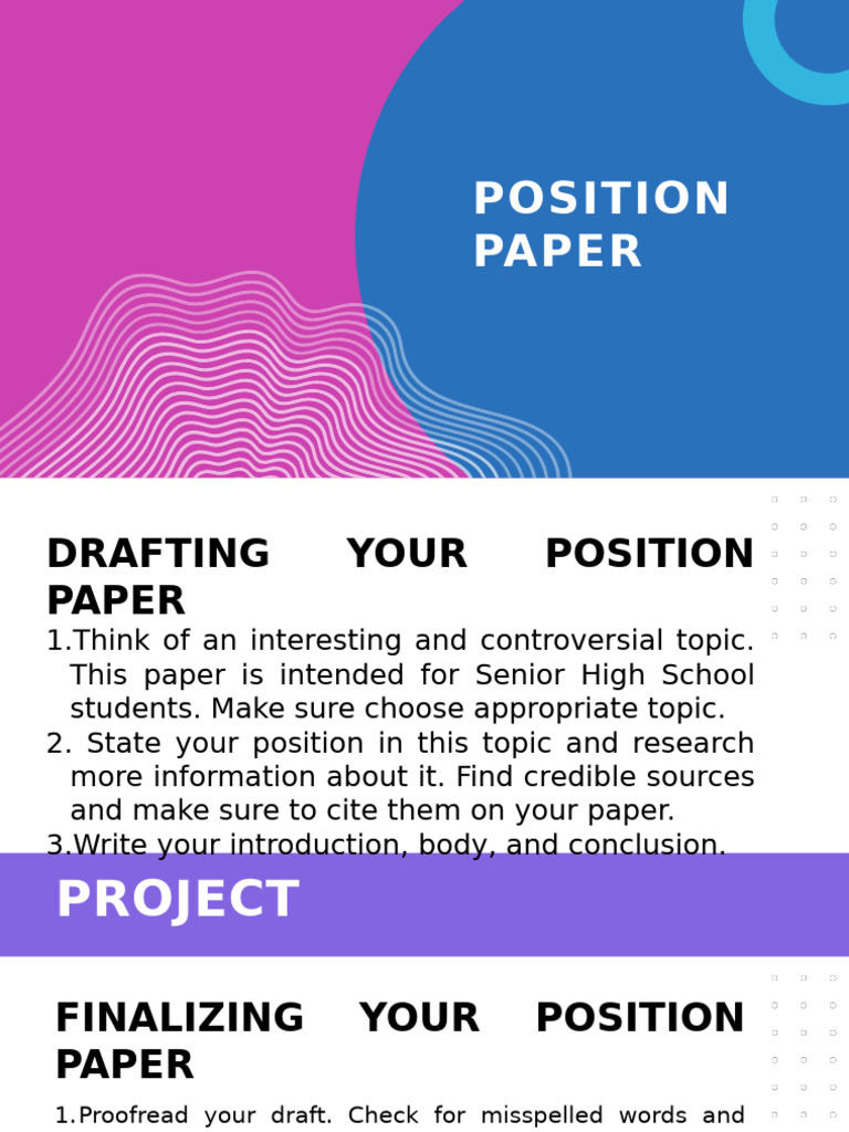 Position Paper Project For Eapp | PDF