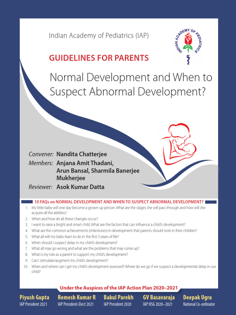 CH 023 IAP Parental Guideline Normal Development | PDF | Infants | Child Development