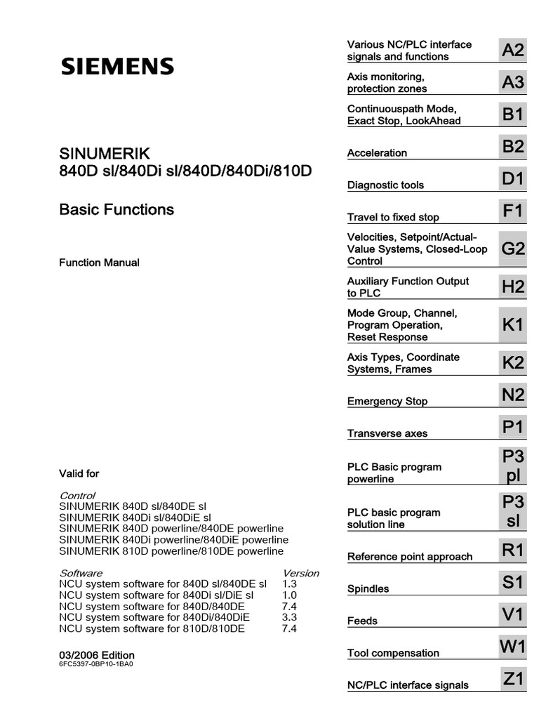 840dsl 840disl 840d 840di 810d Basic Functions | PDF | Computer File | Data Type