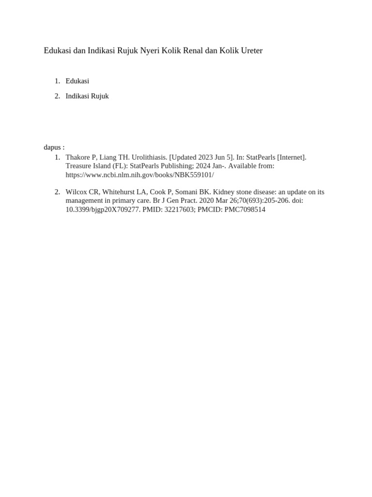 Edukasi Dan Indikasi Rujuk | PDF