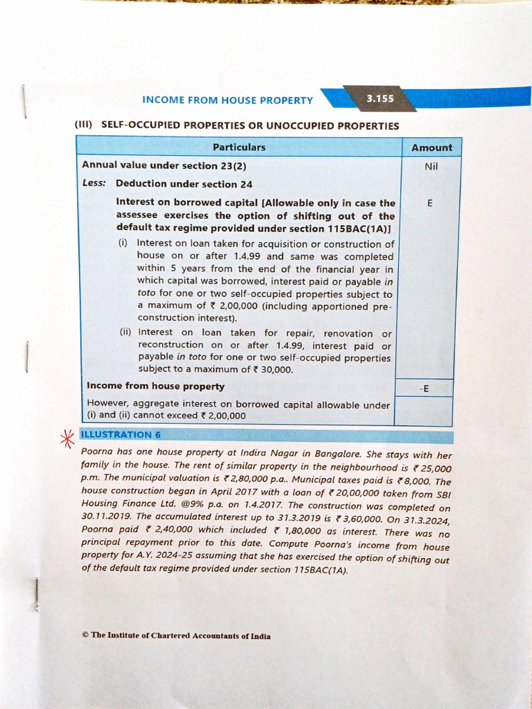Income From House Property (Important Sums) | PDF | Tax Deduction | Interest