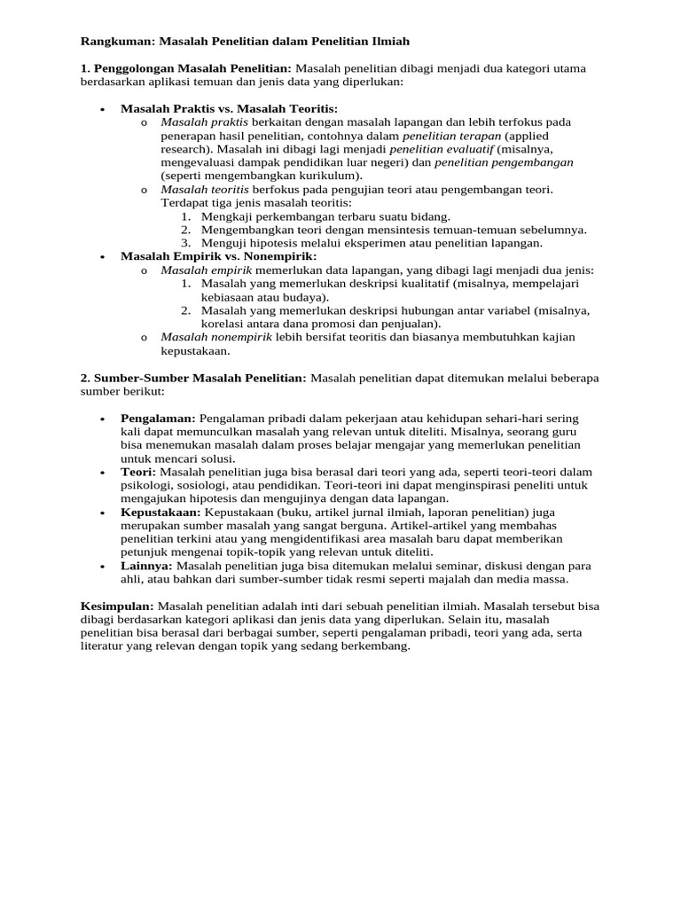 Rangkuman 2 Buku Metopen | PDF