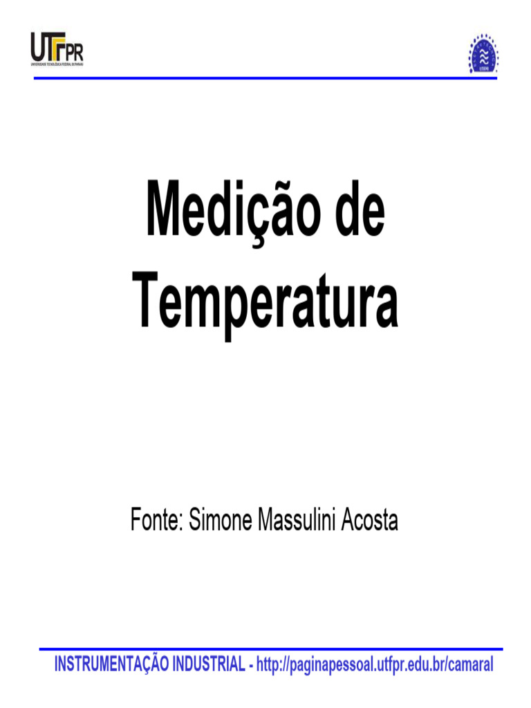 11 - Temperatura - Visto em Aula | PDF | Termopar | Termômetro