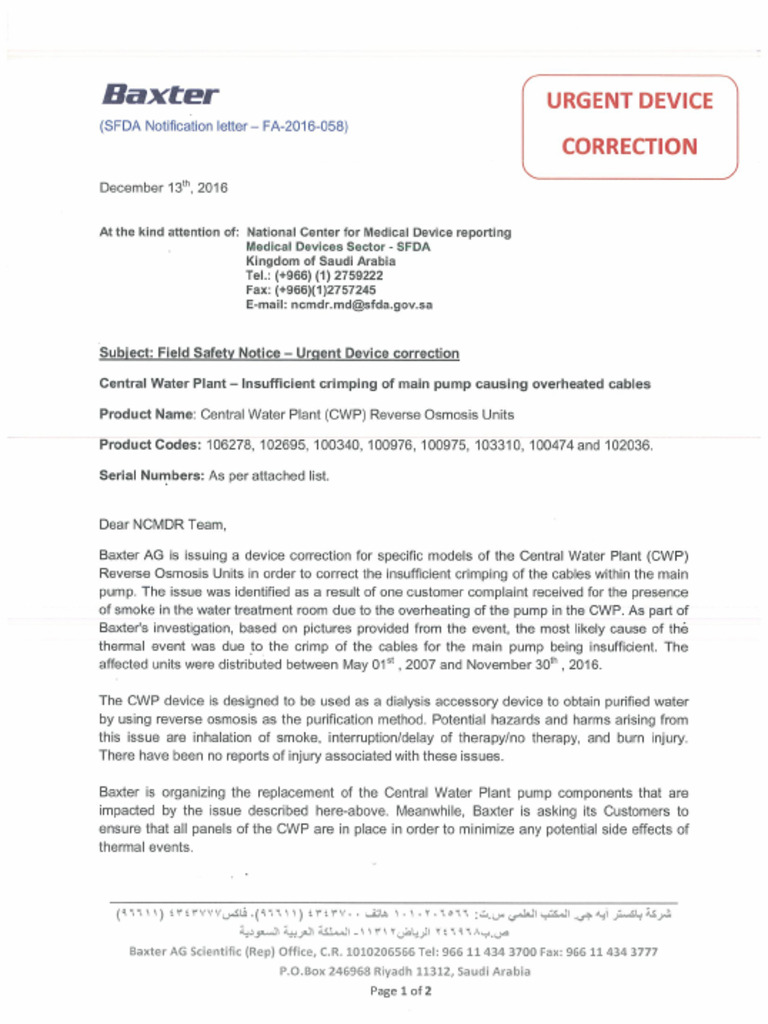 CentralWaterPlant (CWP) ReverseOsmosisUnits | PDF