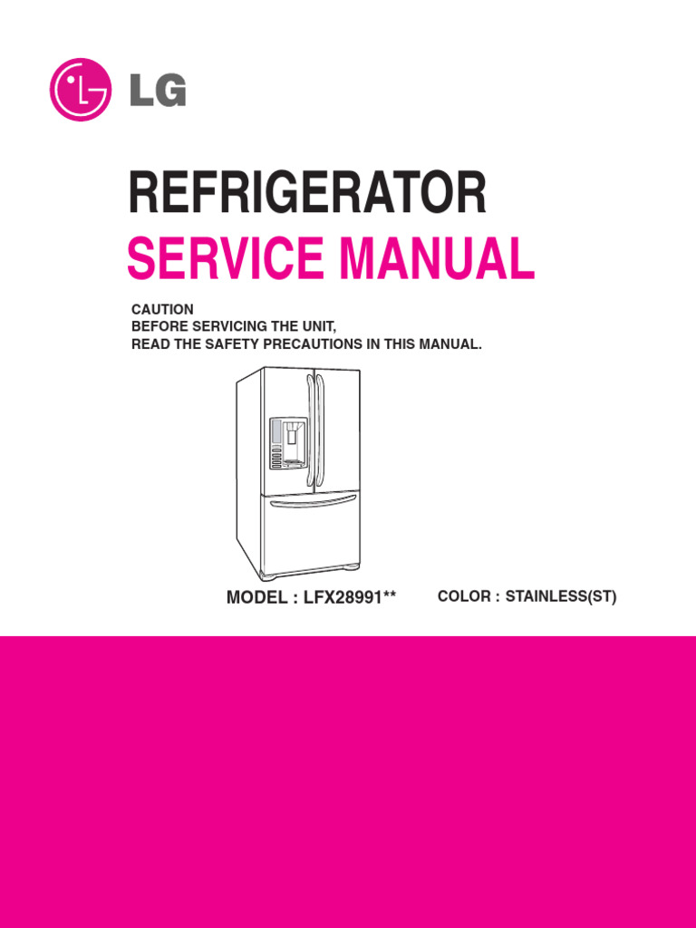 Refrigerator: Service Manual | PDF | Refrigerator | Manufactured Goods